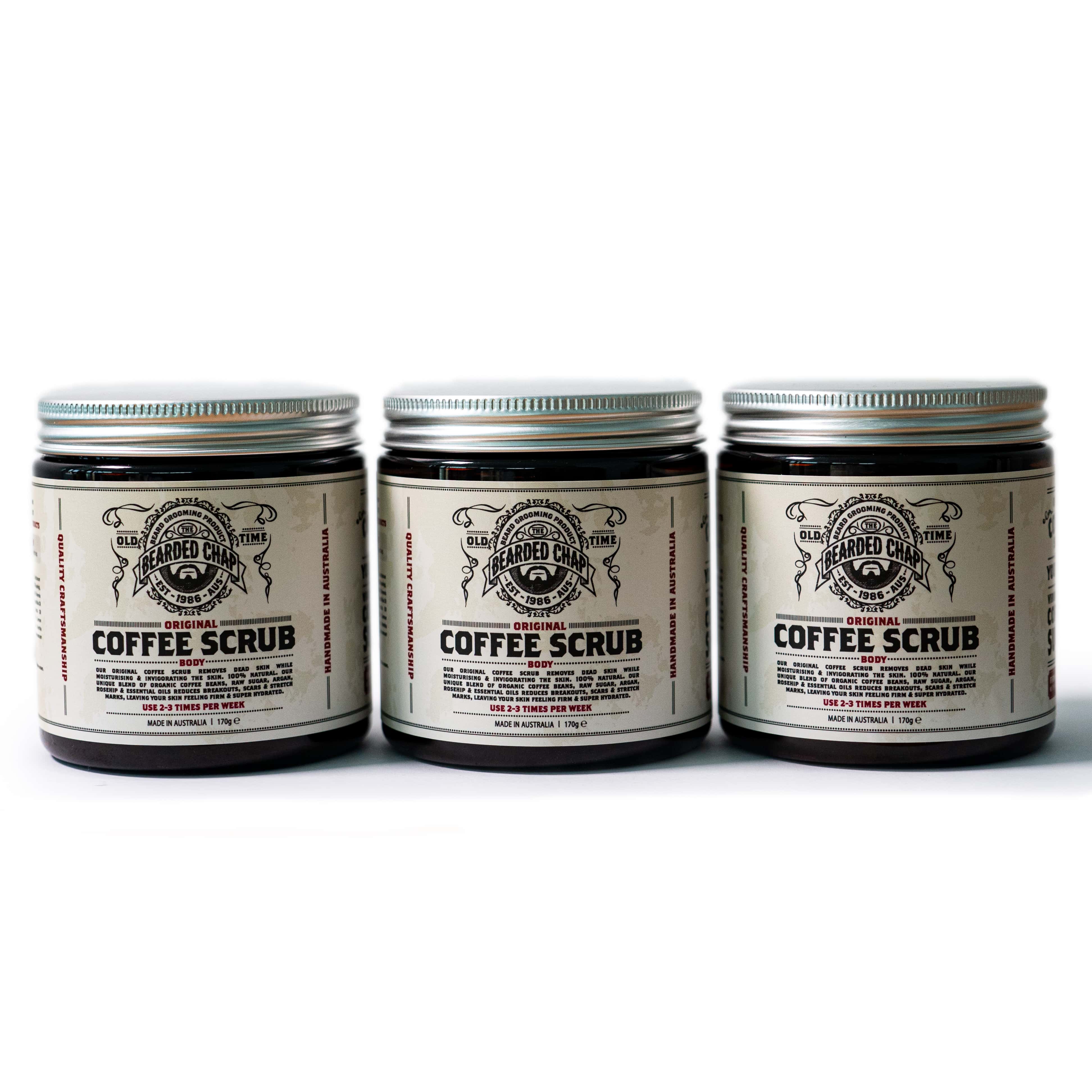 Original Coffee Scrub 3-Pack – The Bearded Chap